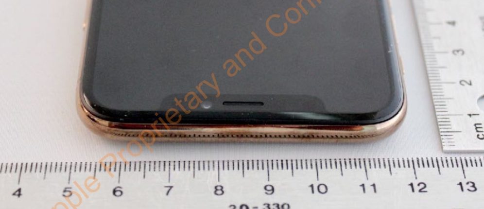 iPhone X gold front top