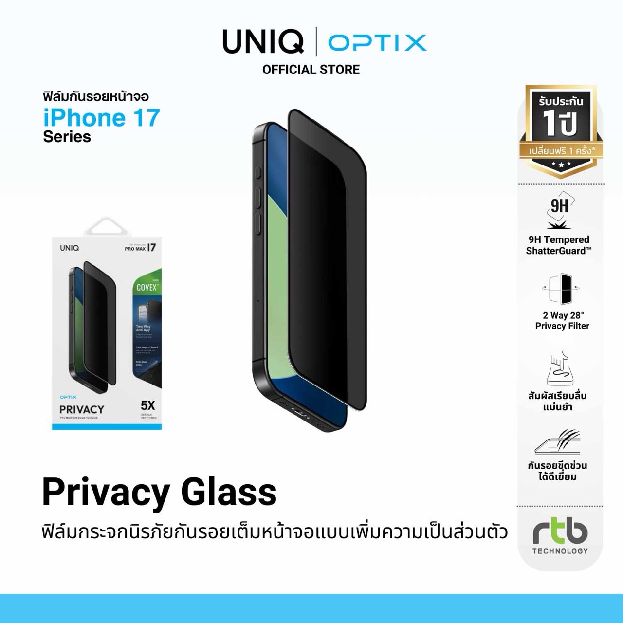 Uniq Optix IP17 ภาพให้ออนไลน์ - Privacy